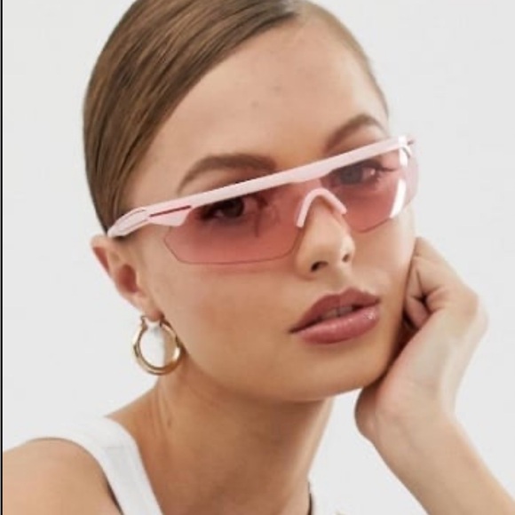 ASOS | Accessories | Asos Pink Shield Sunglasses Sleek Design | Poshmark